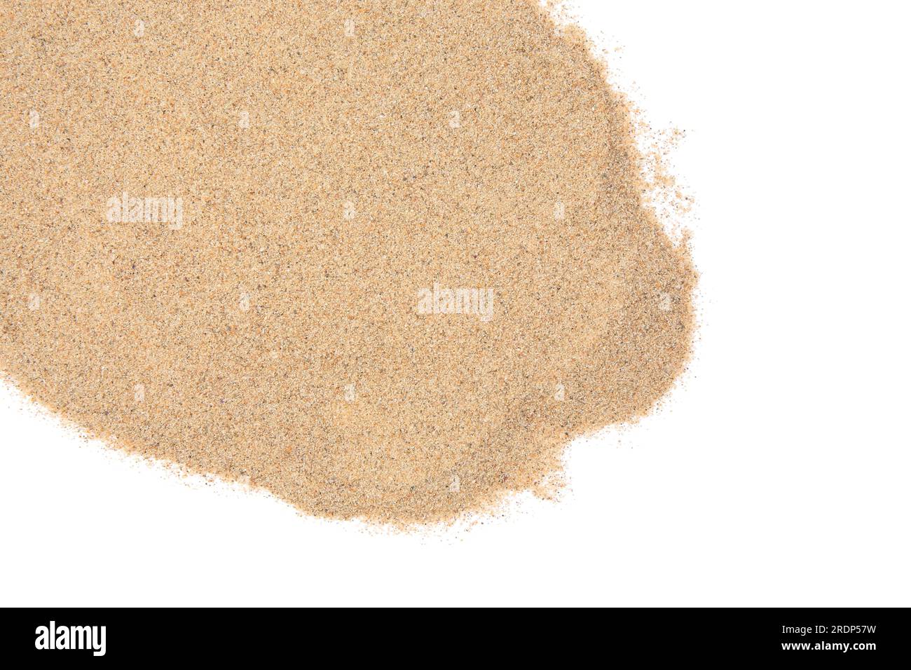 Dry beach sand isolated on white, top view Stock Photo - Alamy