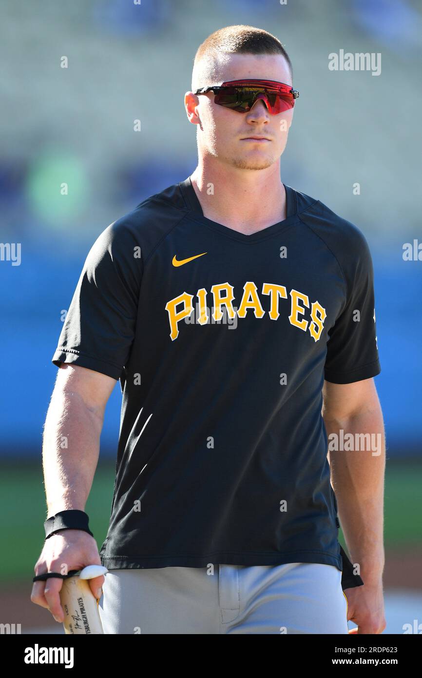 LOS ANGELES, CA - JULY 05: Pittsburgh Pirates right fielder Henry Davis ...