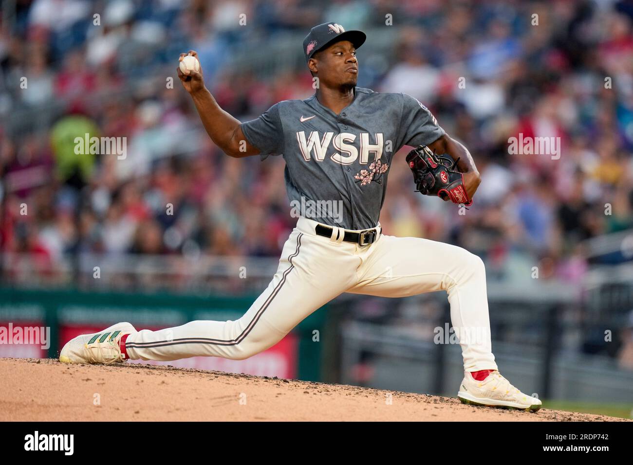 Washington Nationals starting pitcher Josiah Gray throws during the ...