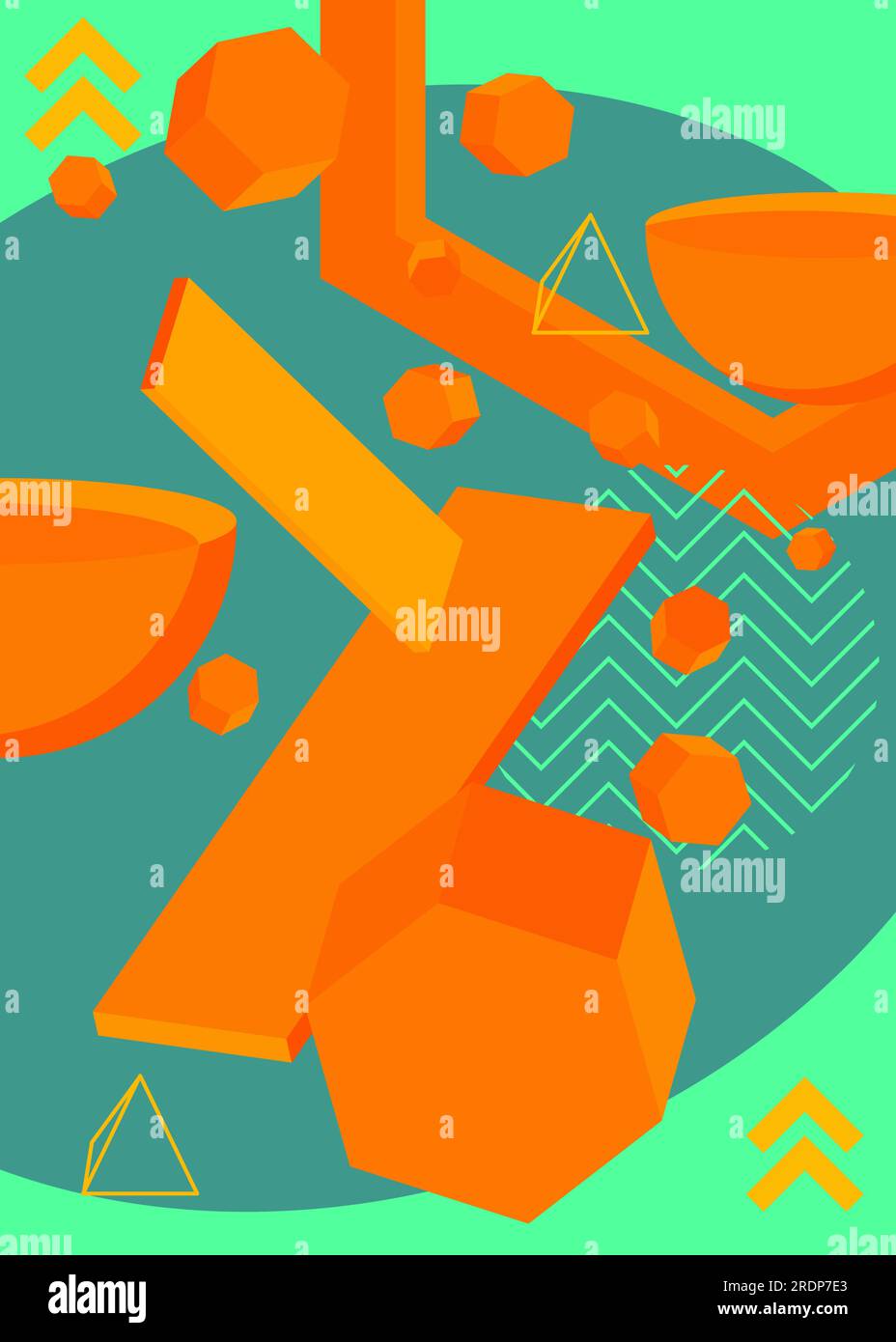 Orange and turquoise background Stock Vector Images - Alamy