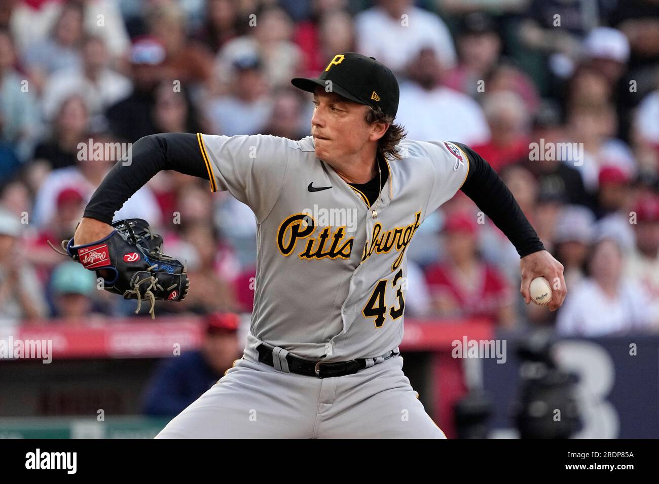 Pittsburgh Pirates starting pitcher Ryan Borucki throws to the plate ...