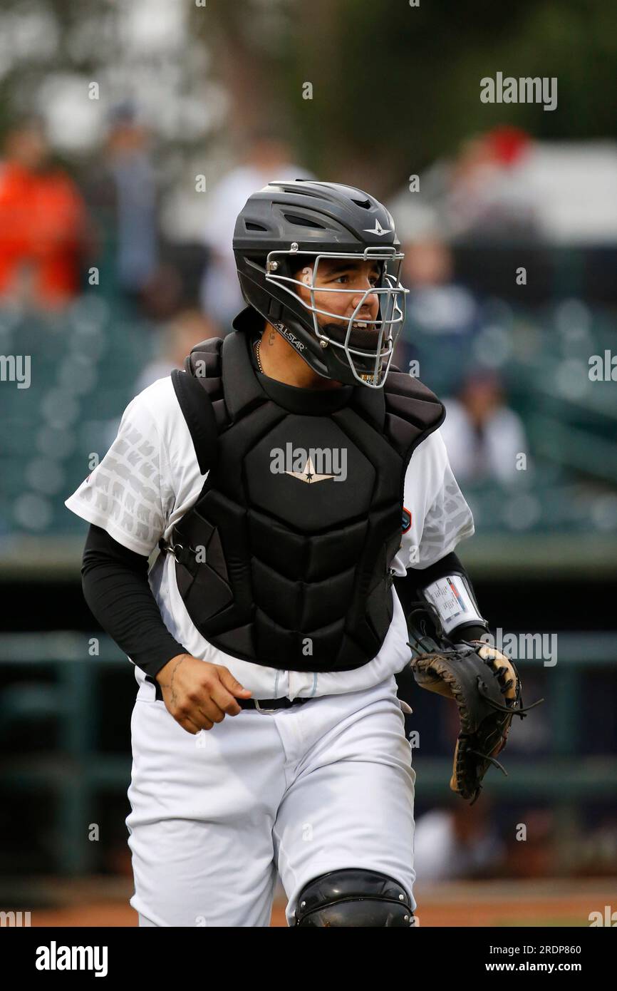 Ronaldo Flores (28) of the Inland Empire 66ers against the Stockton ...