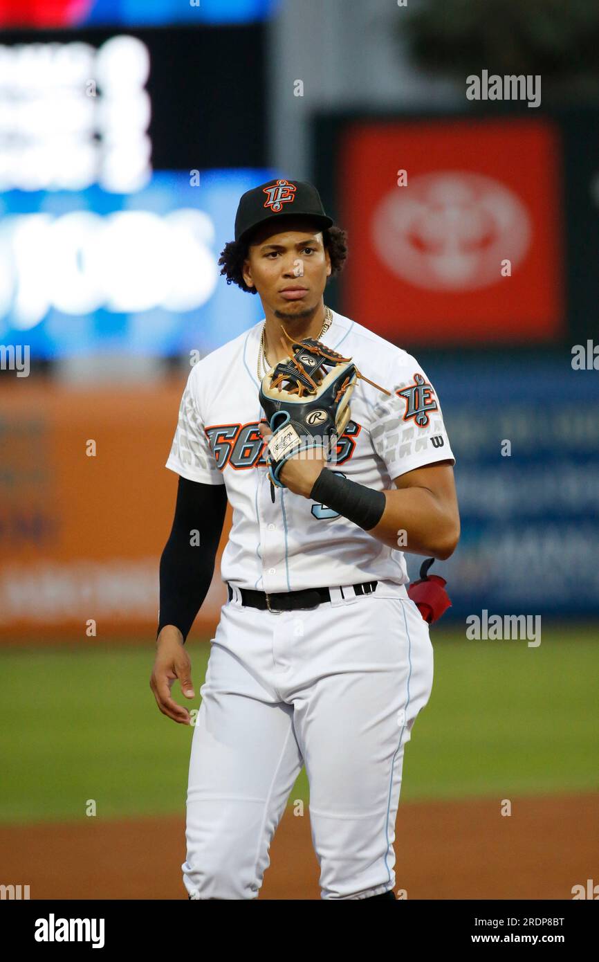 Christian Sepulveda (3) of the Inland Empire 66ers during a game ...