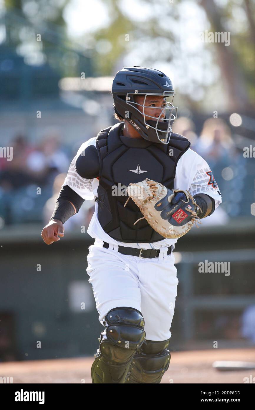 Yeremi Villahermosa (19) of the Inland Empire 66ers during a game ...