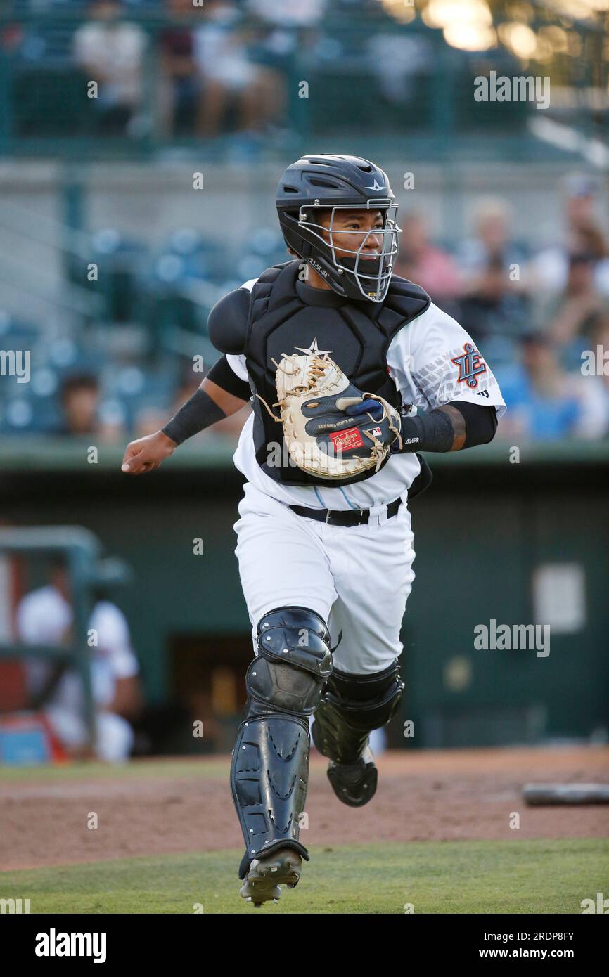 Yeremi Villahermosa (19) of the Inland Empire 66ers during a game ...