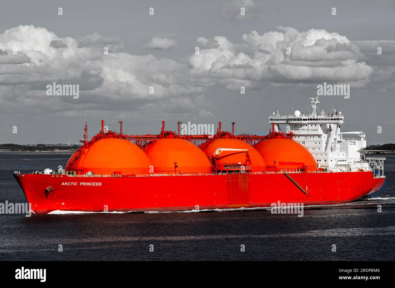 LNG Tanker Arctic Princess, The Great Belt Strait, Denmark,Europe Stock ...