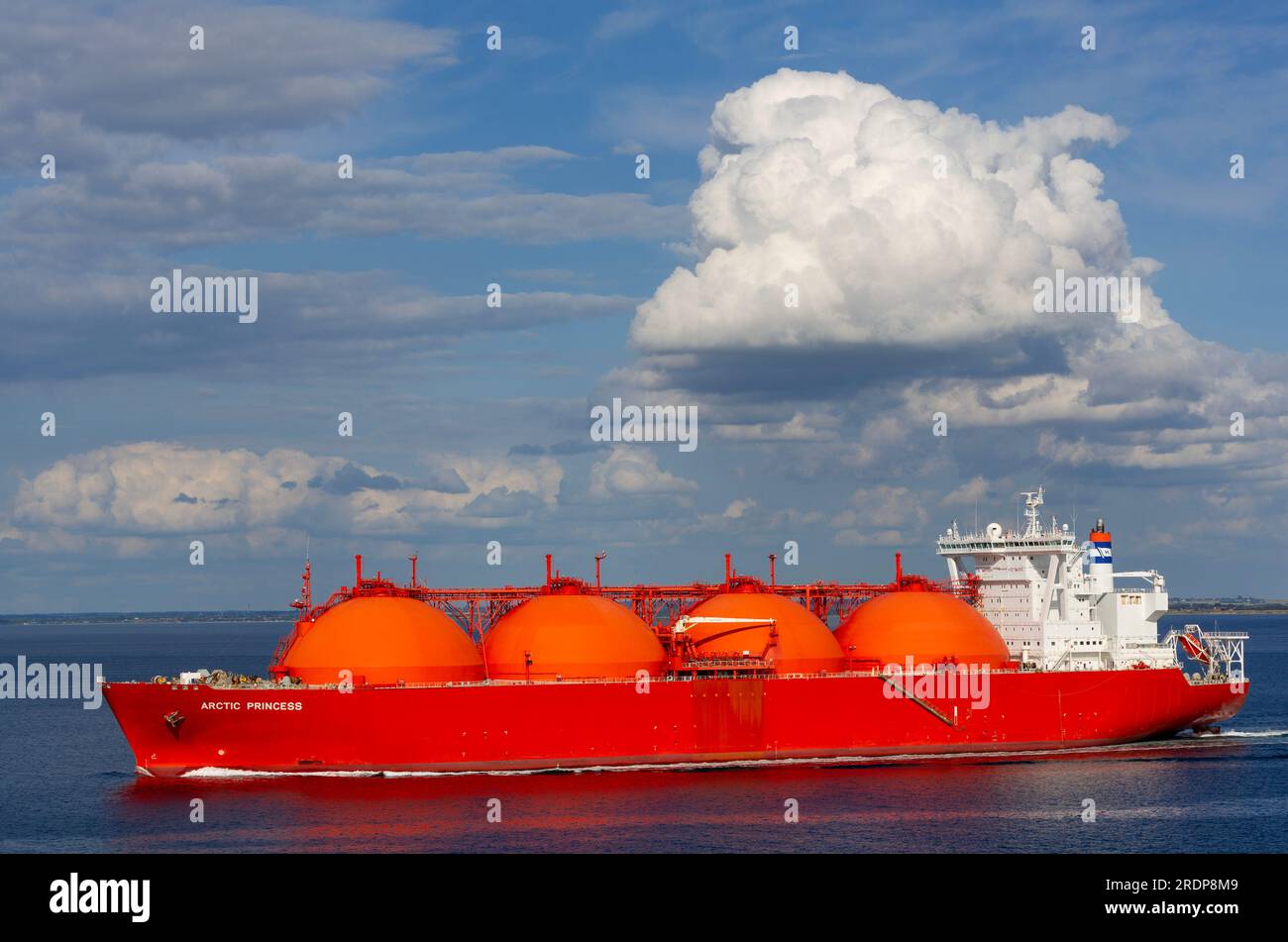 LNG Tanker Arctic Princess, The Great Belt Strait, Denmark,Europe Stock ...