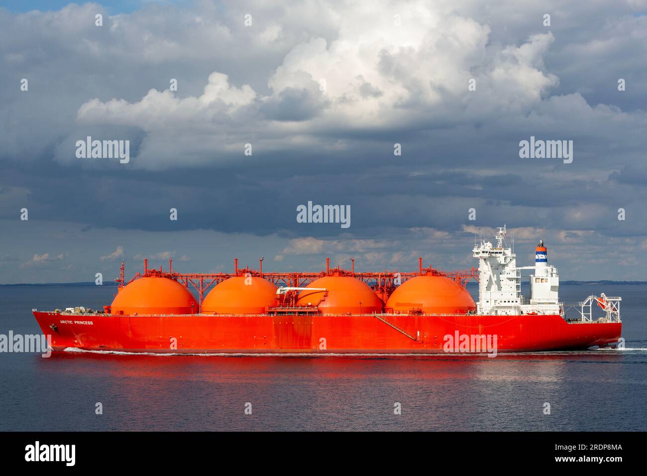 LNG Tanker Arctic Princess, The Great Belt Strait, Denmark,Europe Stock ...