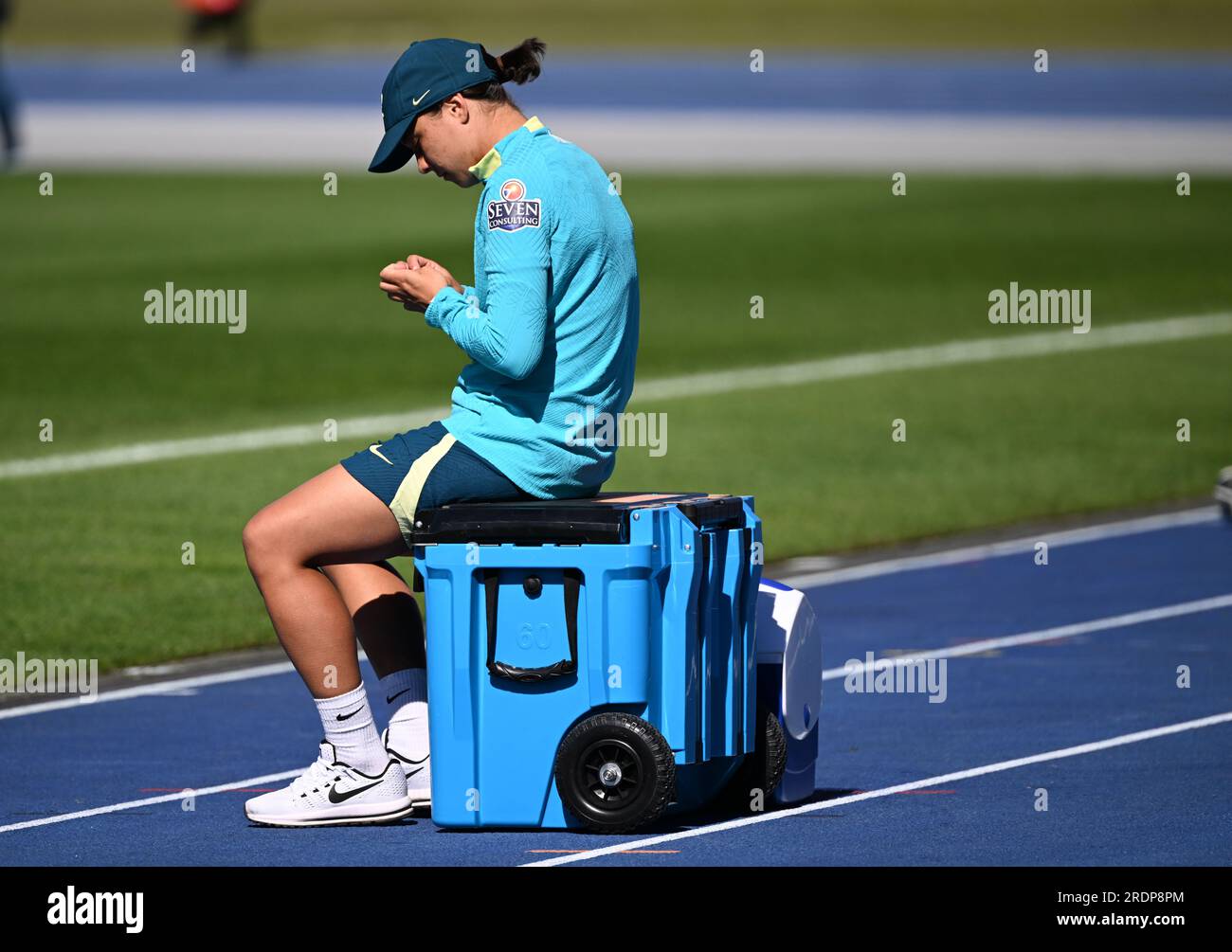 Brisbane, Australia. 23rd July, 2023. Sam Kerr is seen during an ...