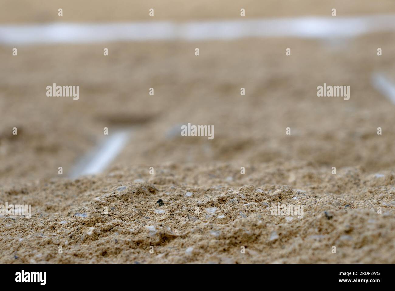Sandy beach close up - light brown sand with white particles Stock ...