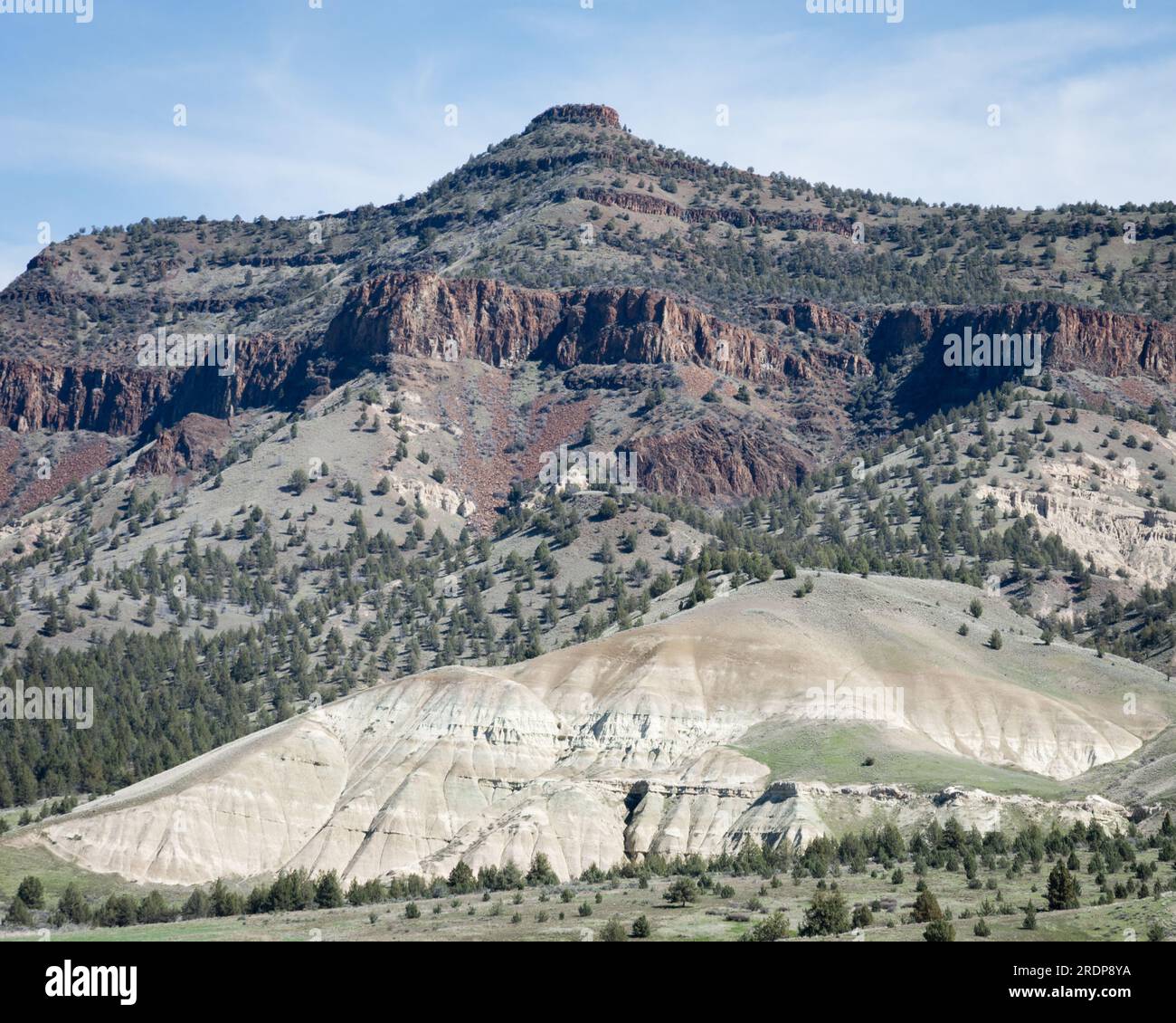 Sedimentary and igneous rock formations in central Oregon, USA Stock ...