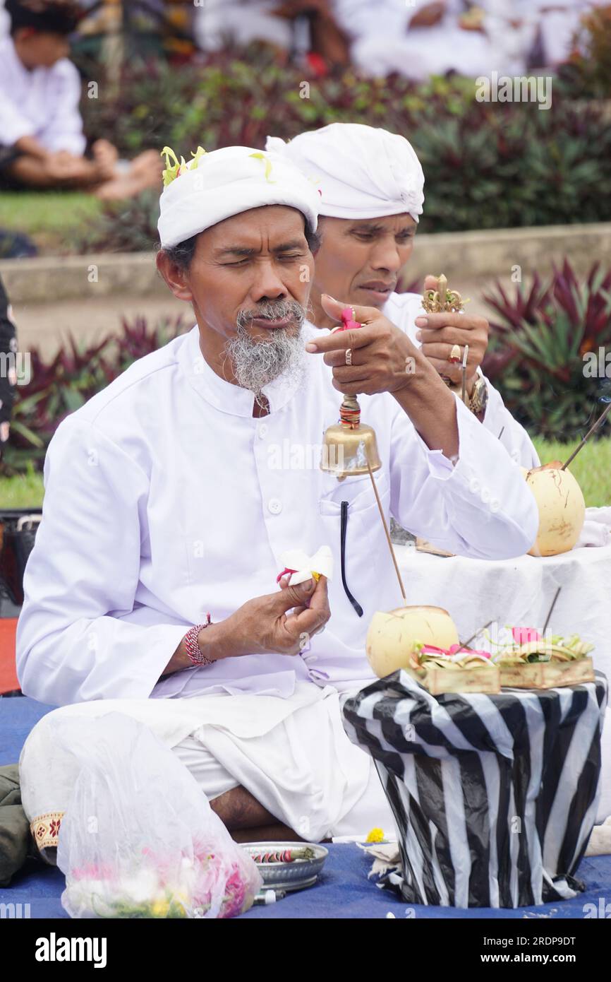 The procession of the Wedar Hayuning Penataran. This ceremony is held ...
