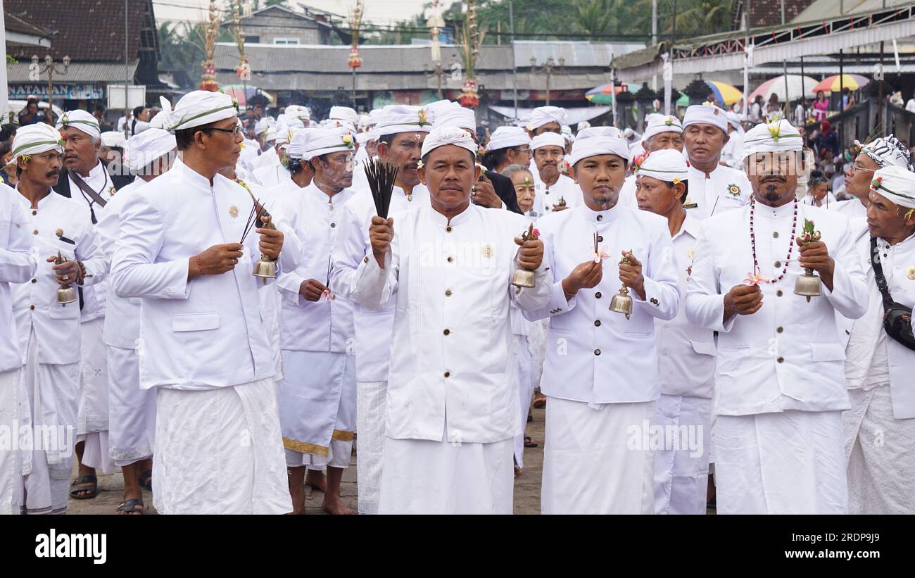 The procession of the Wedar Hayuning Penataran. This ceremony is held ...