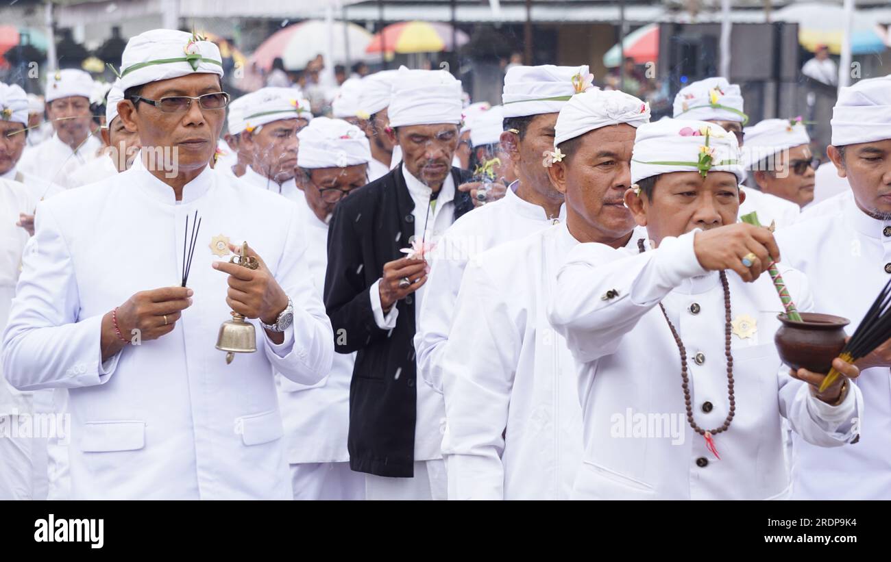 The procession of the Wedar Hayuning Penataran. This ceremony is held ...