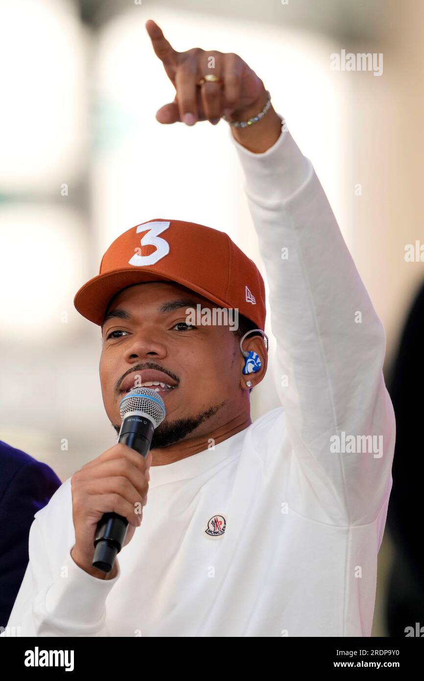 Chance the Rapper performs on NBC's "Today" show at Rockefeller Plaza ...