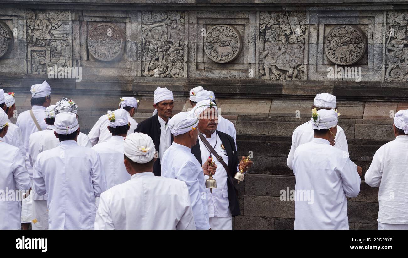 The procession of the Wedar Hayuning Penataran. This ceremony is held ...