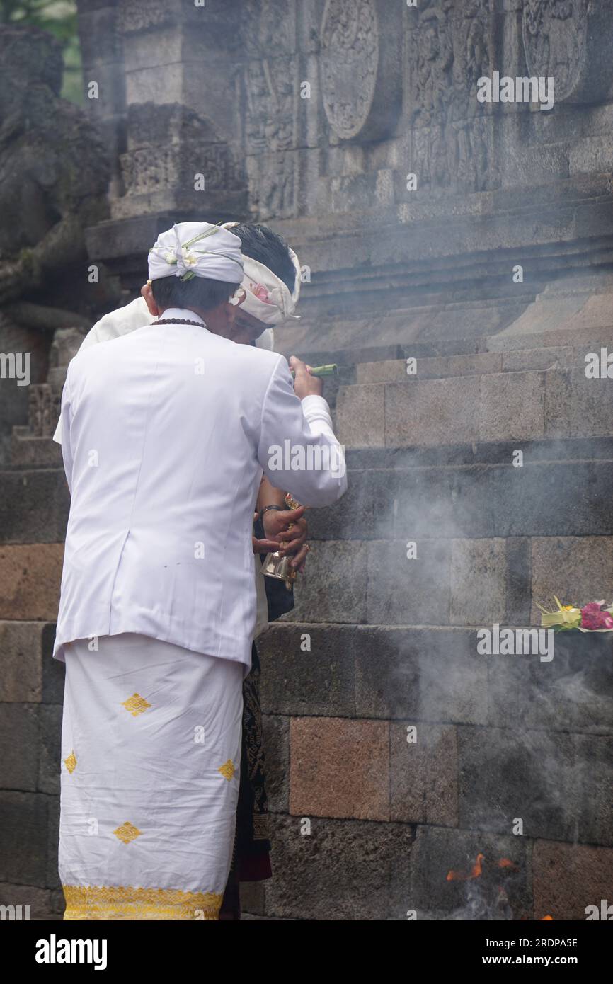 The procession of the Wedar Hayuning Penataran. This ceremony is held ...