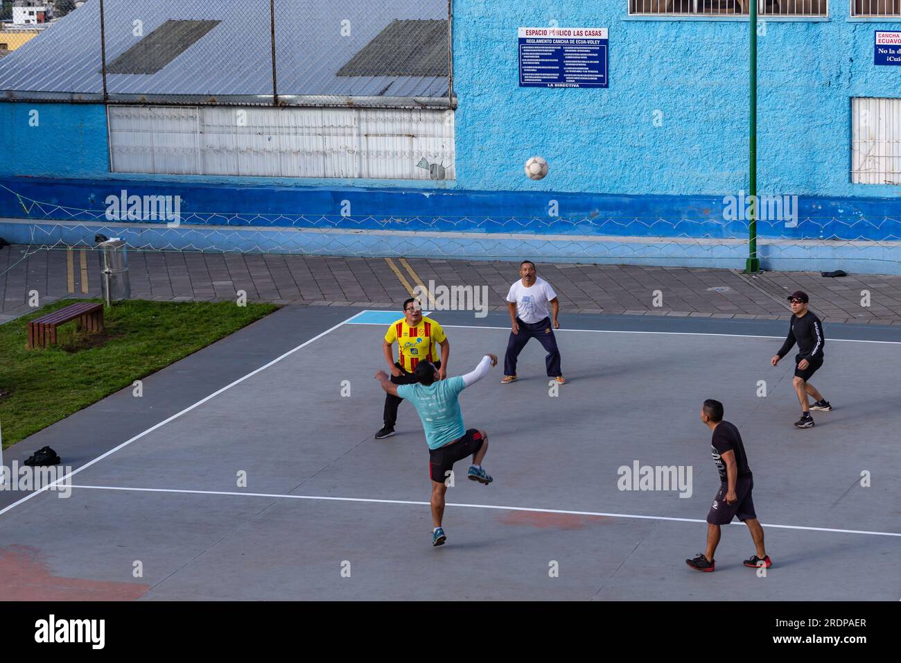 Quito, Ecuador, June 3, 2023: Residents of the Las Casas neighborhood ...