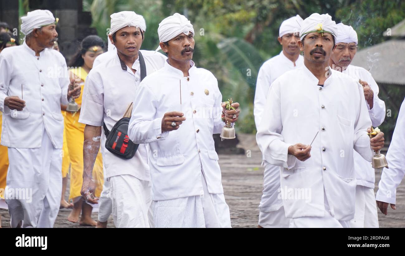 The procession of the Wedar Hayuning Penataran. This ceremony is held ...