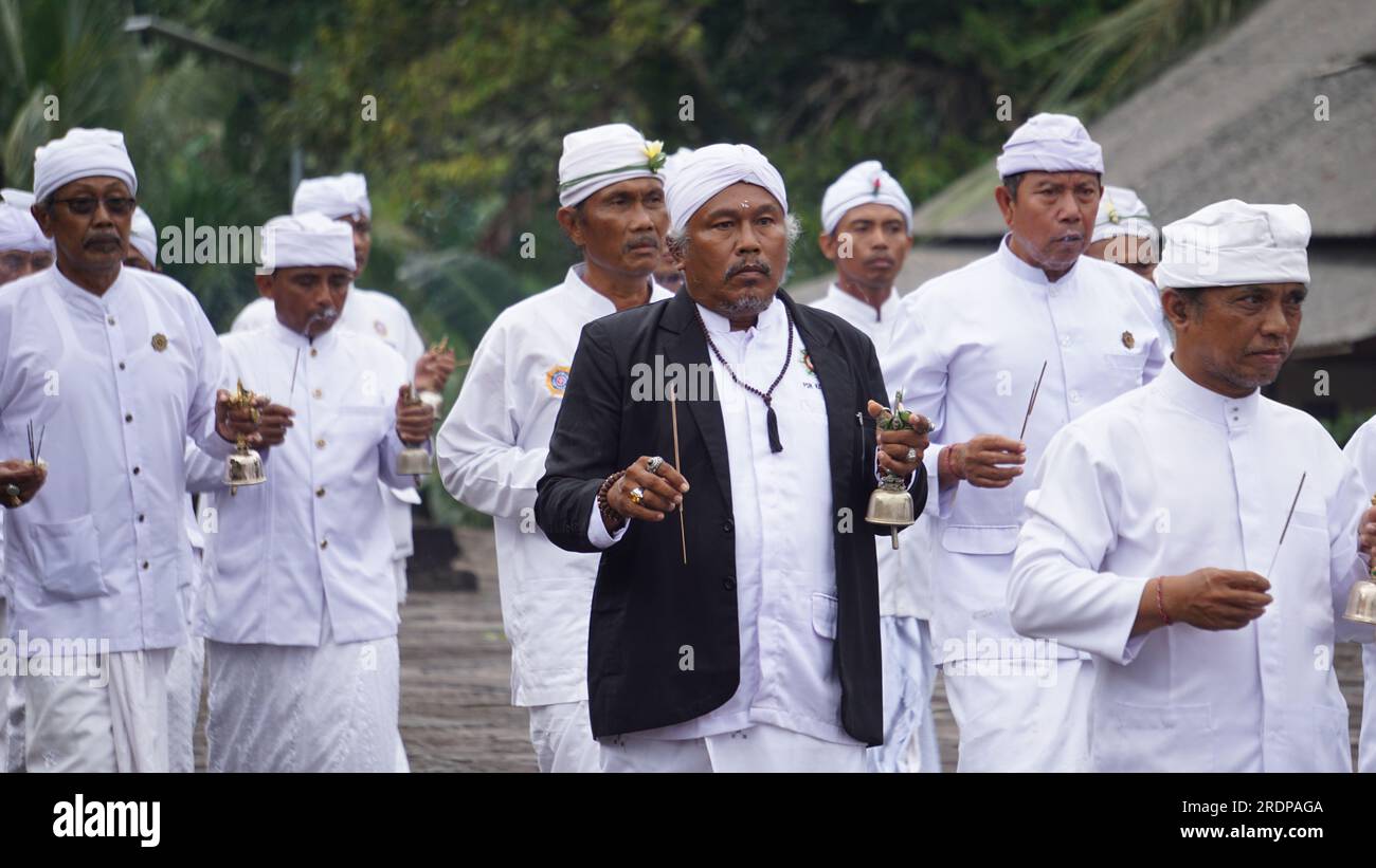 The procession of the Wedar Hayuning Penataran. This ceremony is held ...