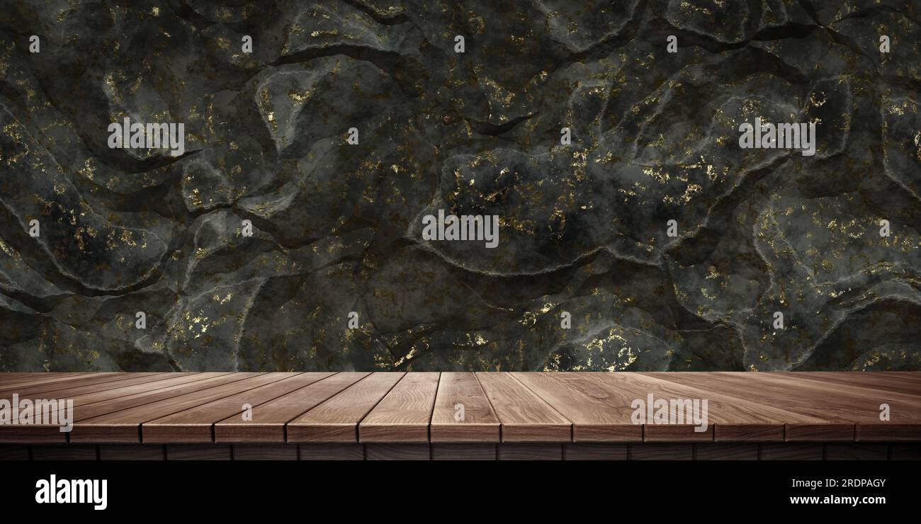 Colorful wooden platform background: marble wall Stock Photo - Alamy