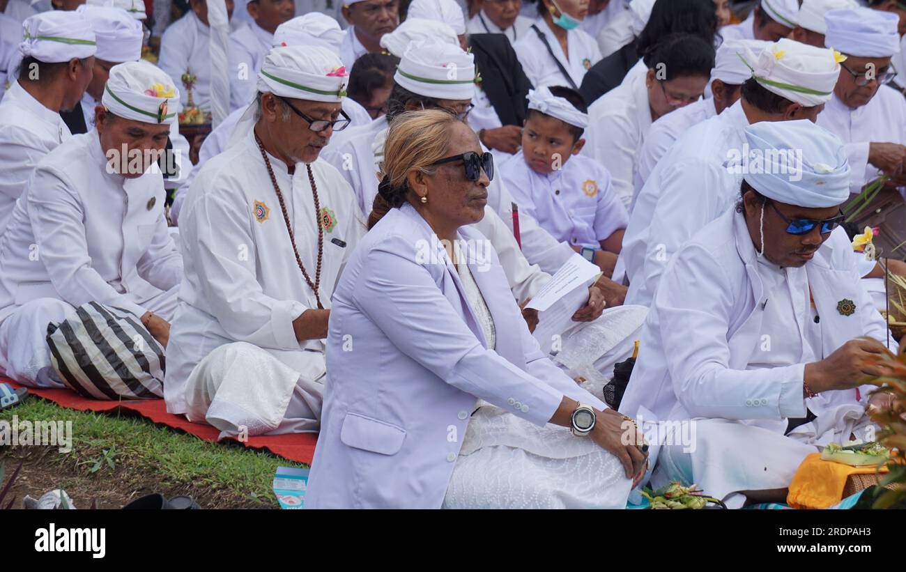 The procession of the Wedar Hayuning Penataran. This ceremony is held ...
