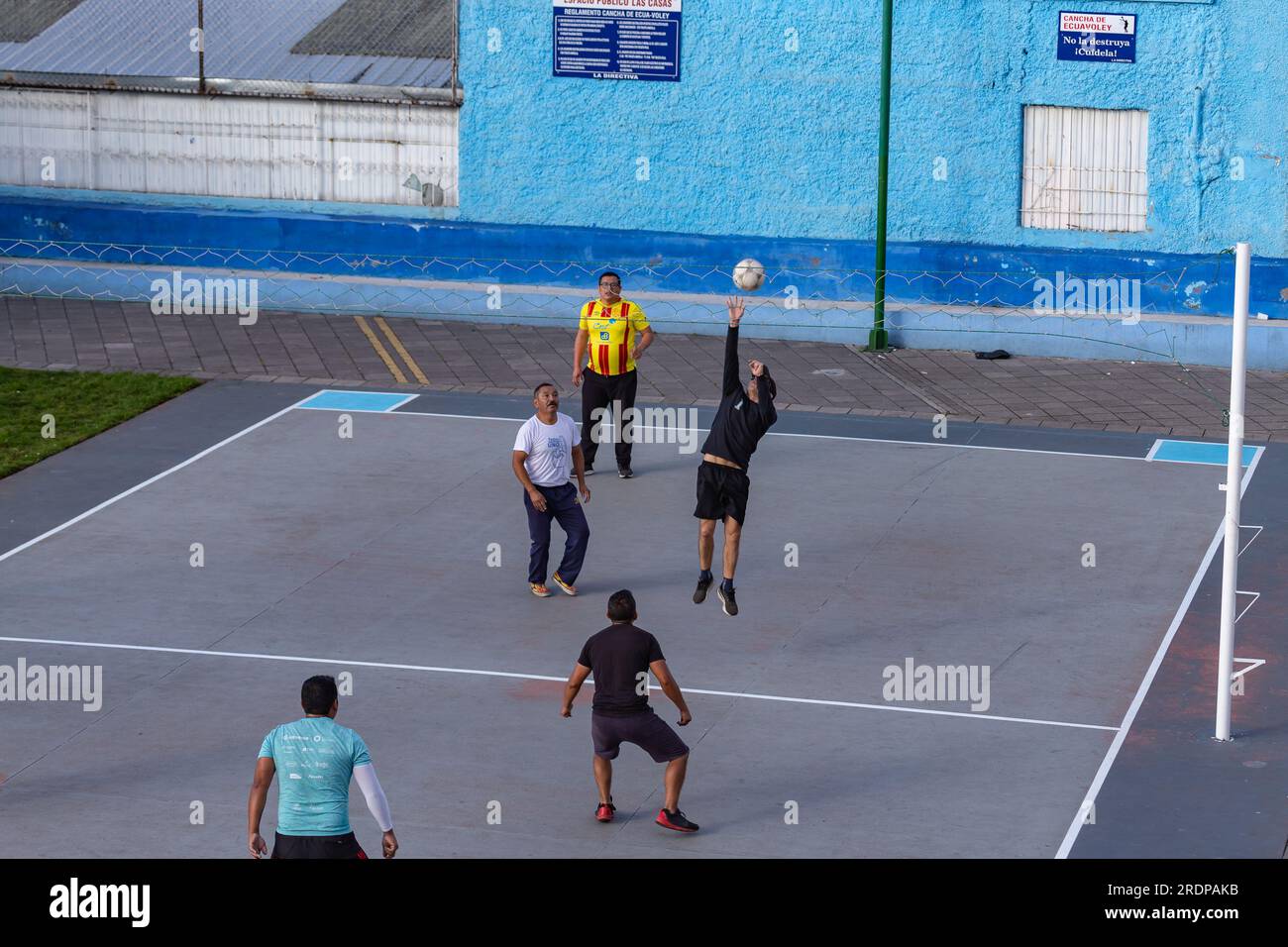 Quito, Ecuador, June 3, 2023: Residents of the Las Casas neighborhood ...