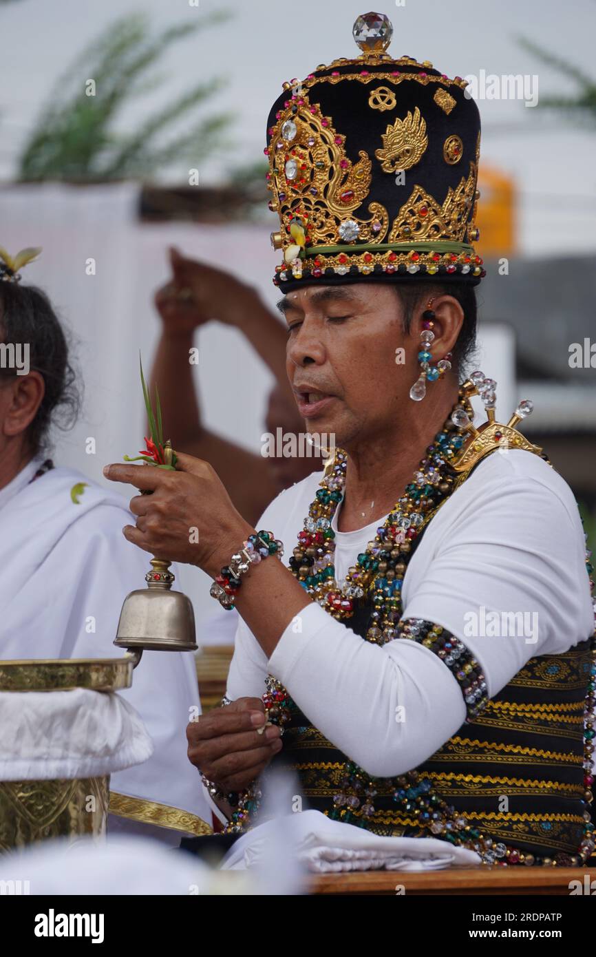 The procession of the Wedar Hayuning Penataran. This ceremony is held ...