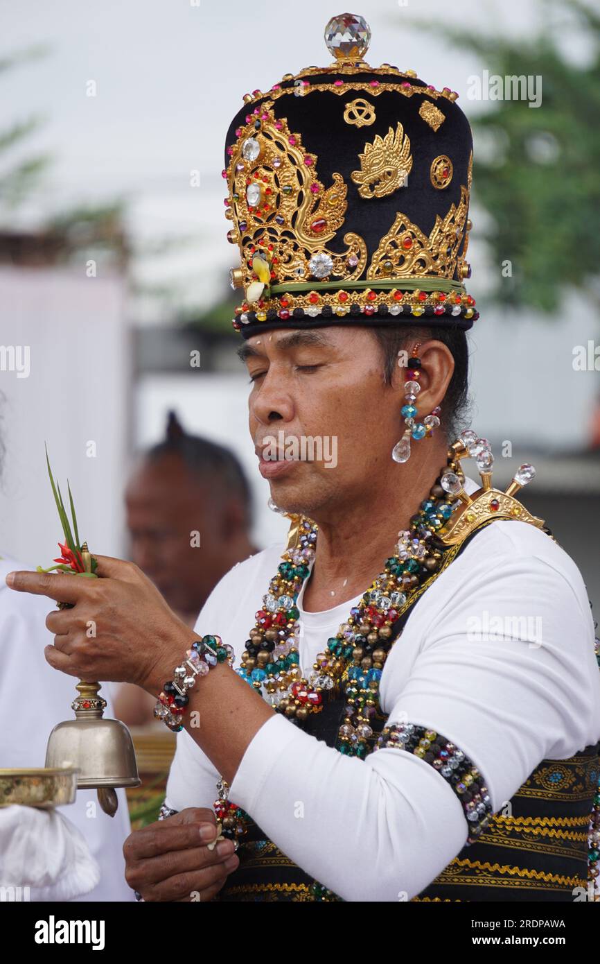 The procession of the Wedar Hayuning Penataran. This ceremony is held ...