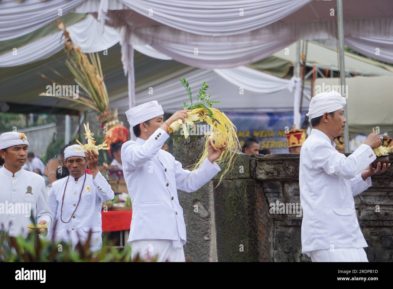 The procession of the Wedar Hayuning Penataran. This ceremony is held ...
