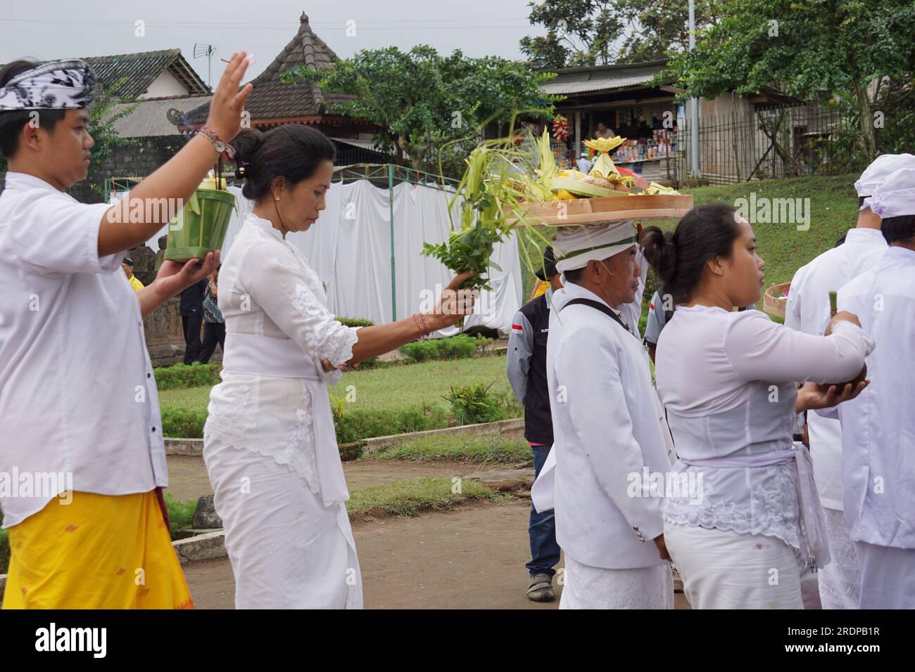 The procession of the Wedar Hayuning Penataran. This ceremony is held ...