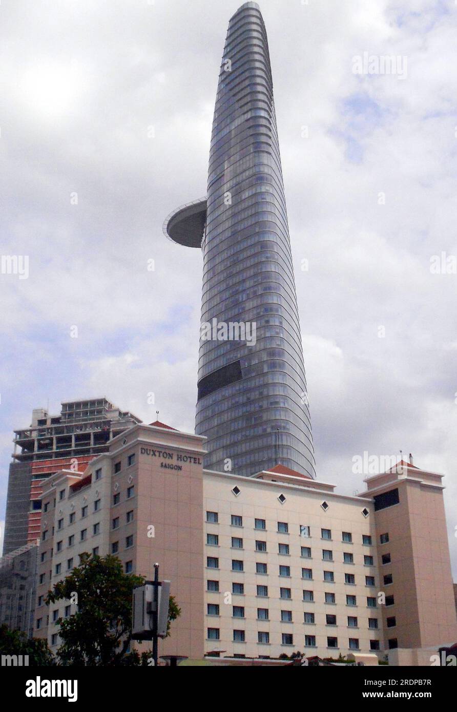 Streets of Ho Chi Minh City, tower block, skyscraper, often called it's ...