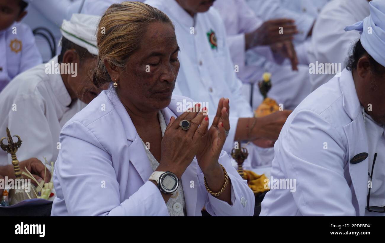 The procession of the Wedar Hayuning Penataran. This ceremony is held ...