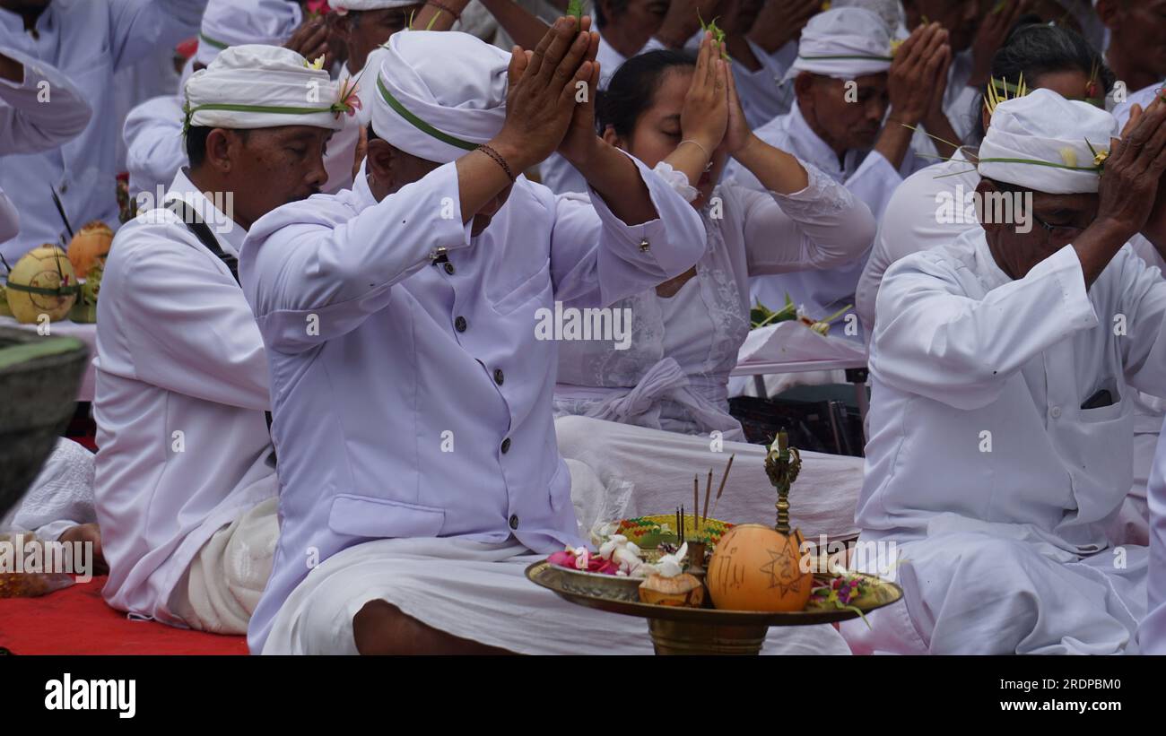The procession of the Wedar Hayuning Penataran. This ceremony is held ...