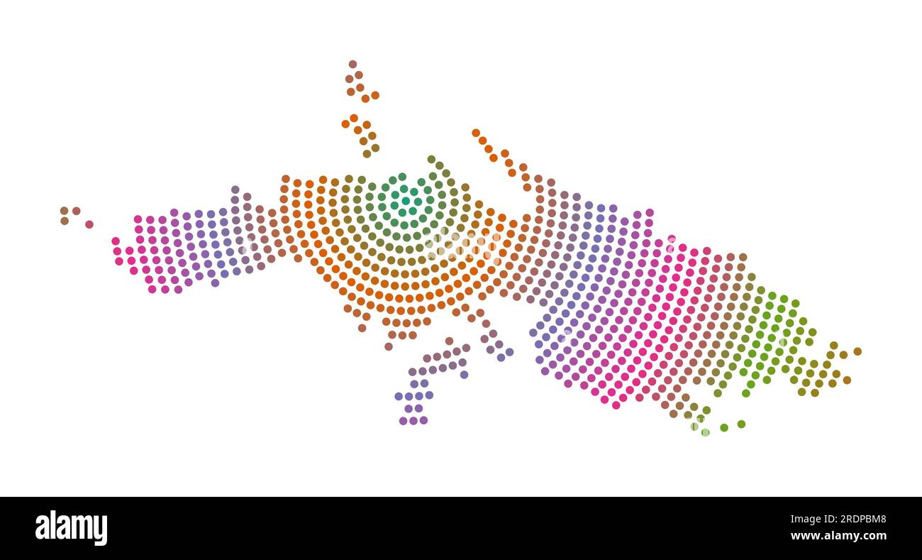 Saint Thomas dotted map. Digital style shape of Saint Thomas. Tech icon ...