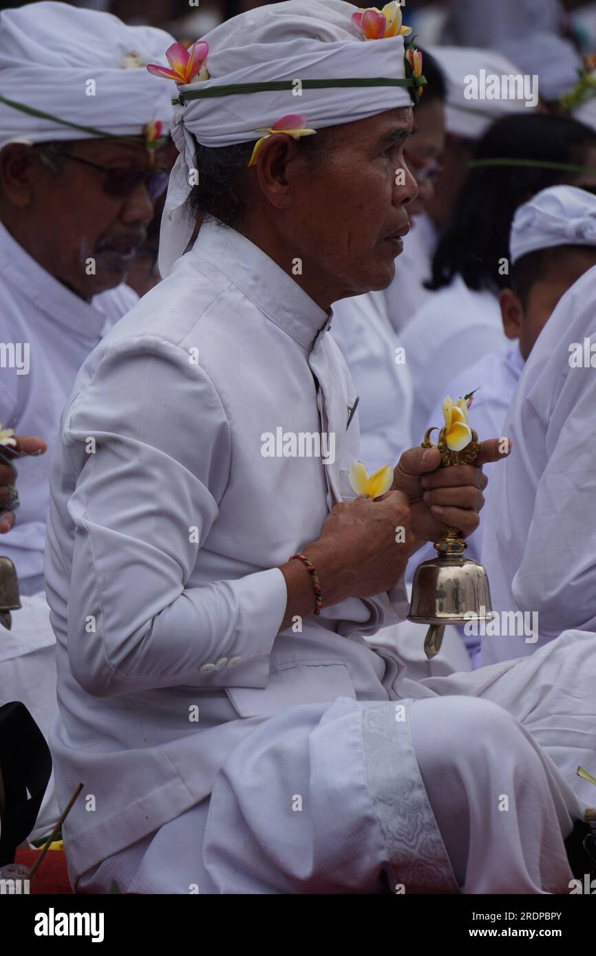 The procession of the Wedar Hayuning Penataran. This ceremony is held ...