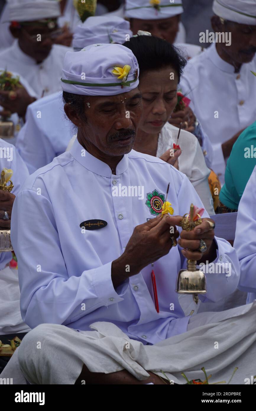 The procession of the Wedar Hayuning Penataran. This ceremony is held ...
