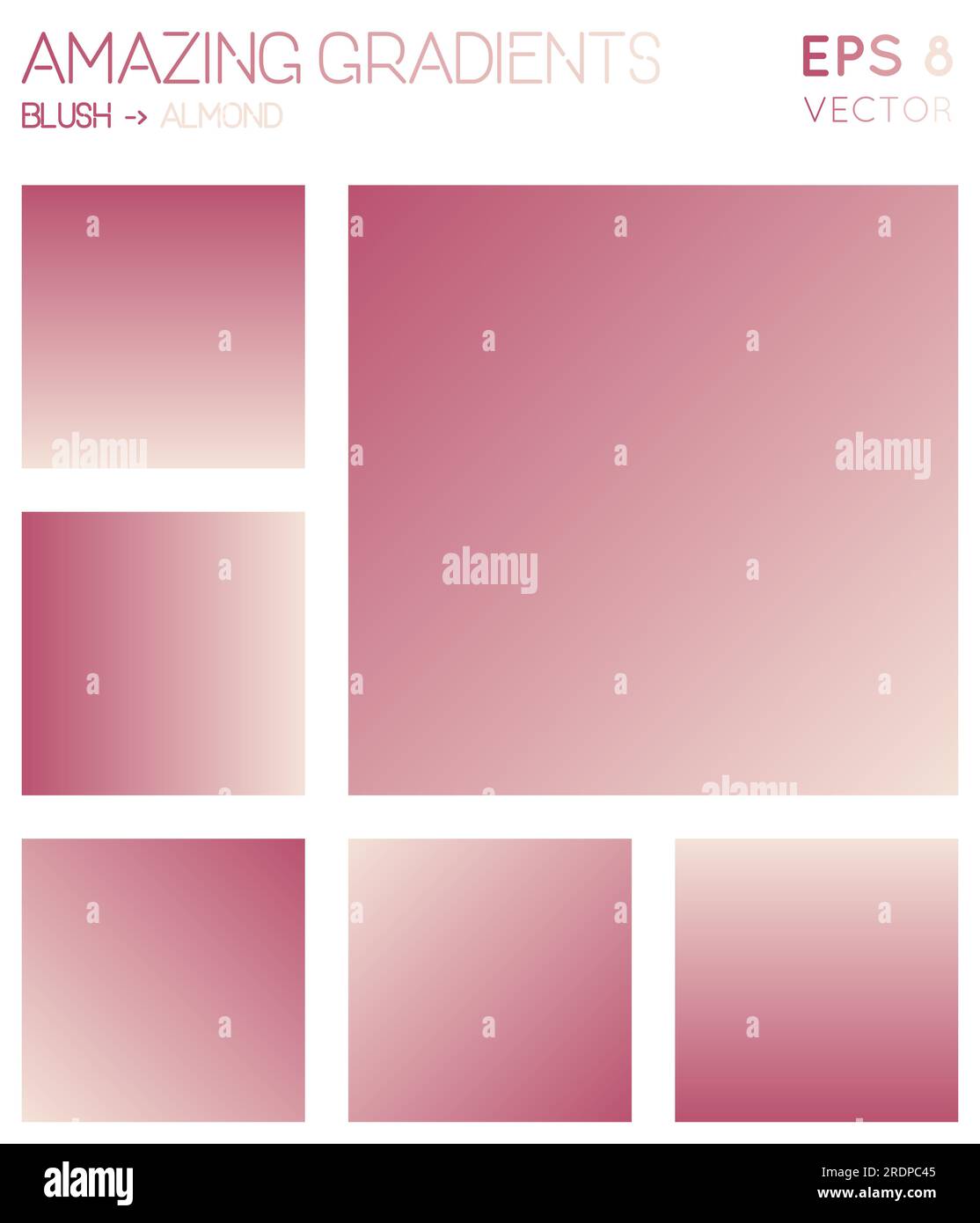 Colorful gradients in blush and almond color tones. Admirable gradient ...