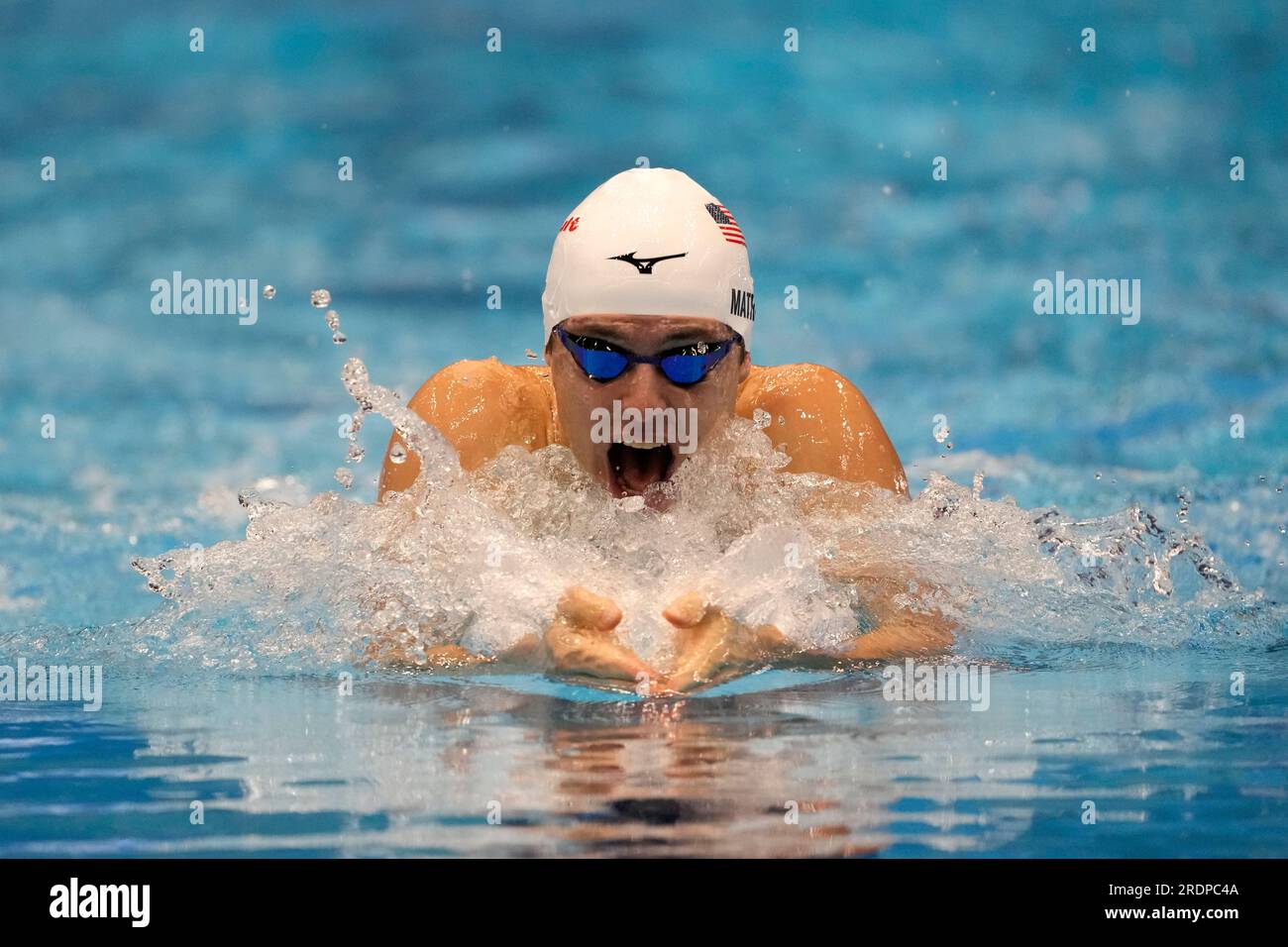 Josh Matheny of US competes at Men 100m breaststroke at the World ...