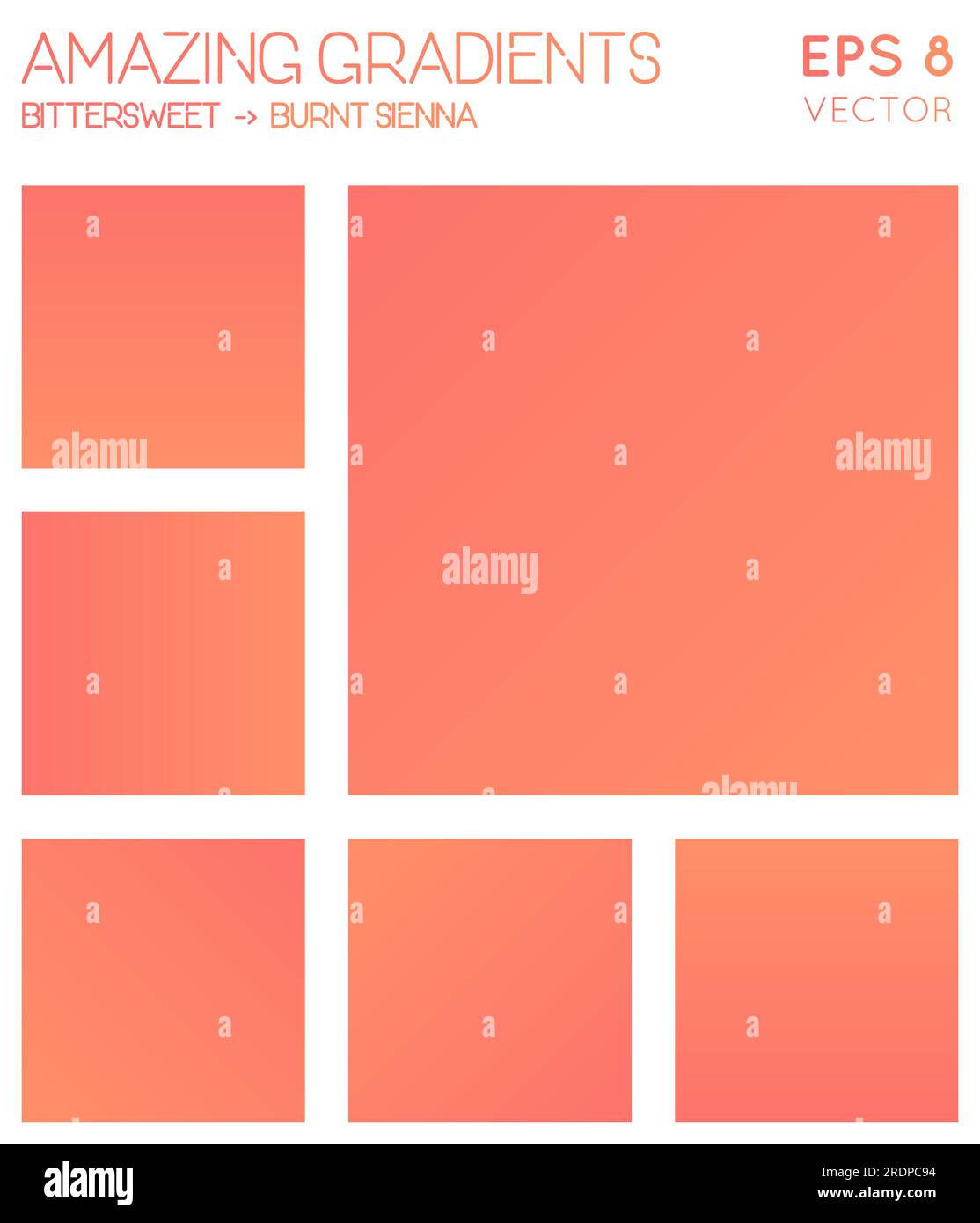 Colorful gradients in bittersweet, burnt sienna color tones. Admirable ...