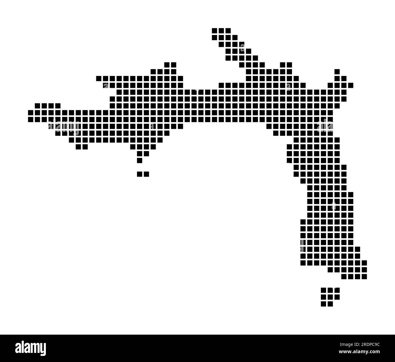 Peter Island map. Map of Peter Island in dotted style. Borders of the ...