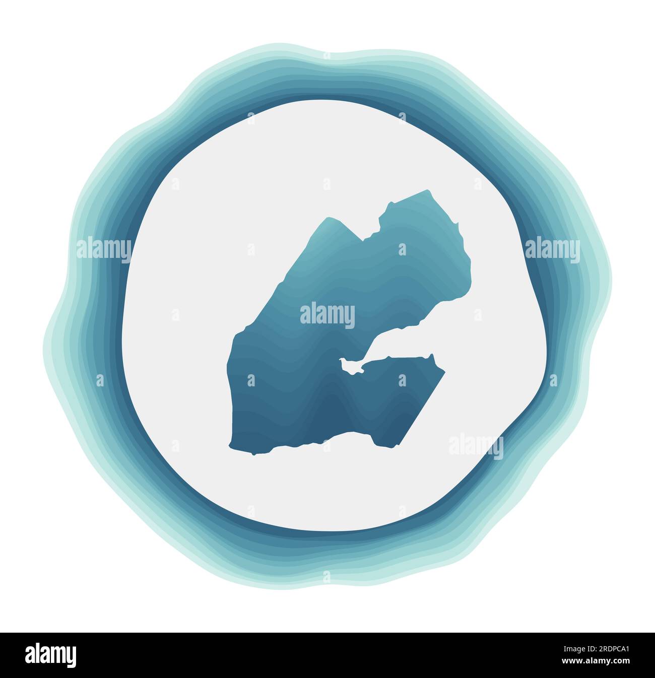 Djibouti Logo Badge Of The Country Layered Circular Sign Around Djibouti Border Shape