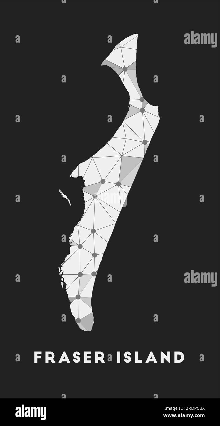 Fraser Island - communication network map. Fraser Island trendy ...