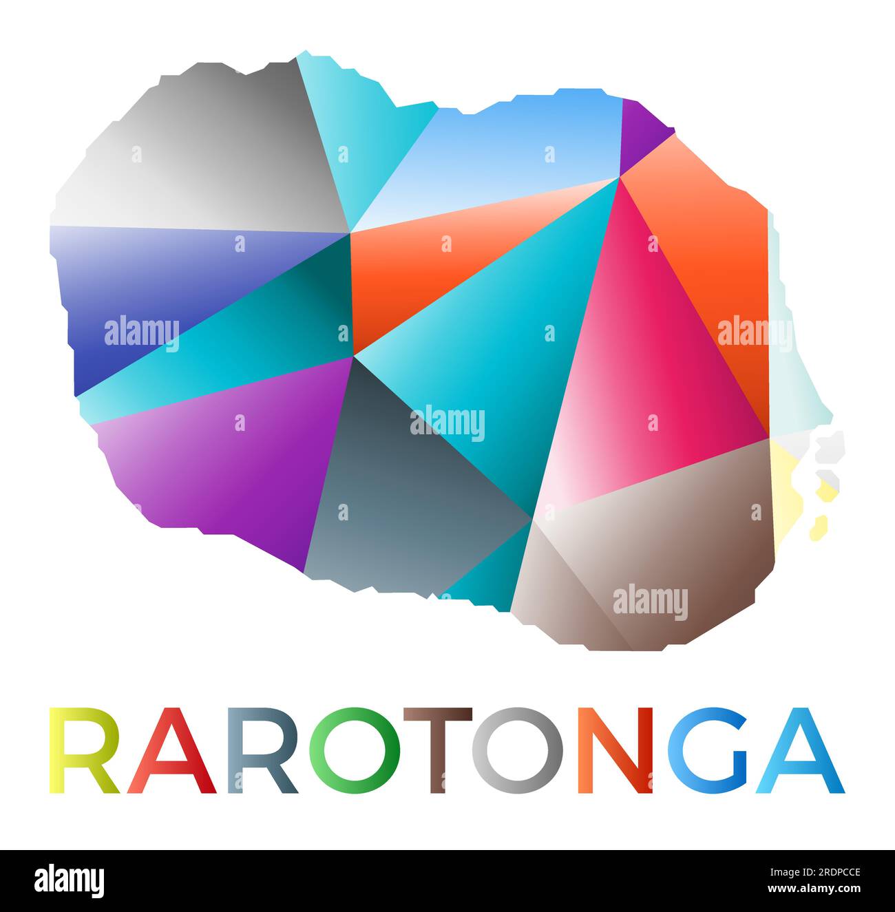 Island rarotonga map hi-res stock photography and images - Alamy