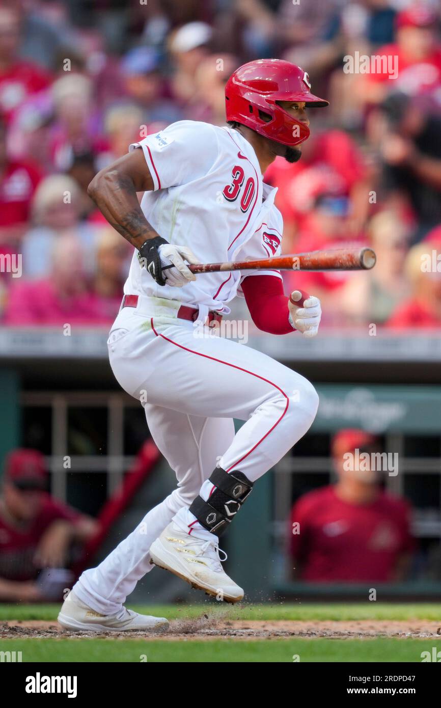 Cincinnati Reds' Will Benson bats during a baseball game against the ...