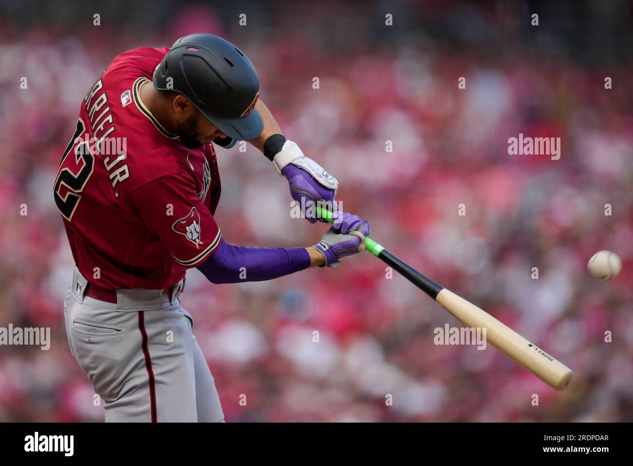 Arizona Diamondbacks' Lourdes Gurriel Jr. bats during a baseball game ...