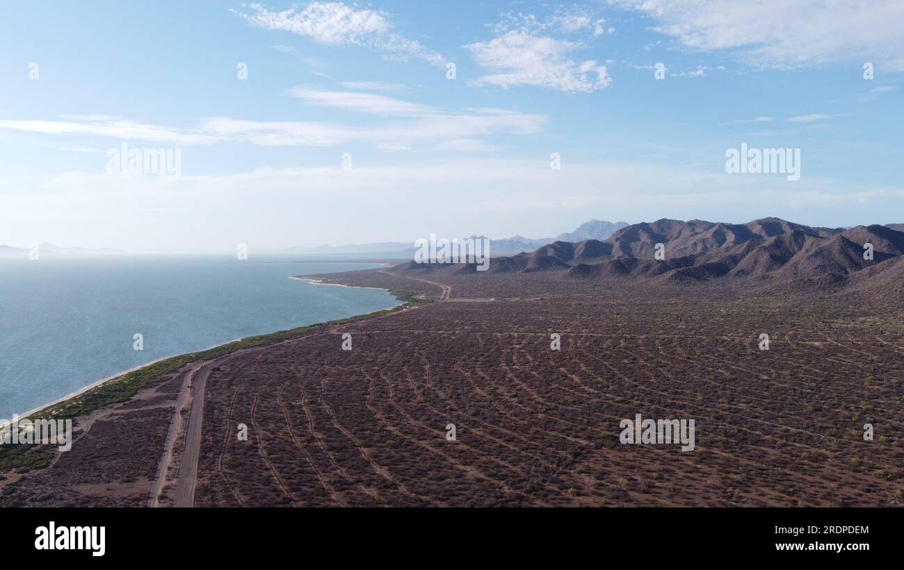 PHOTOGRAPHY WITH DRONE IN PUNTA CHUECA SONORA MEXICO Stock Photo - Alamy