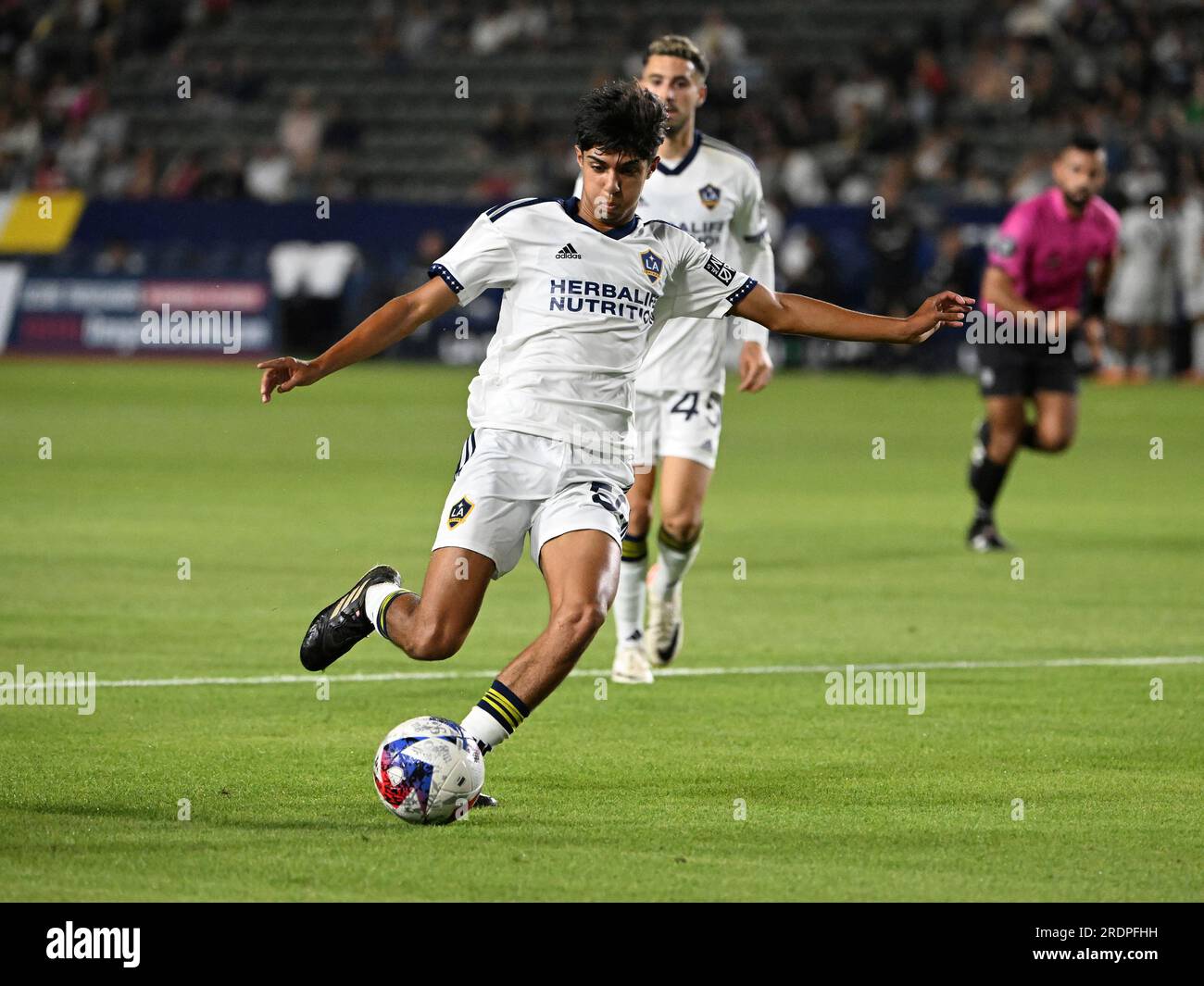 LOS ANGELES, CA - JULY 22: Los Angeles Galaxy II defender Riley Dalgado ...