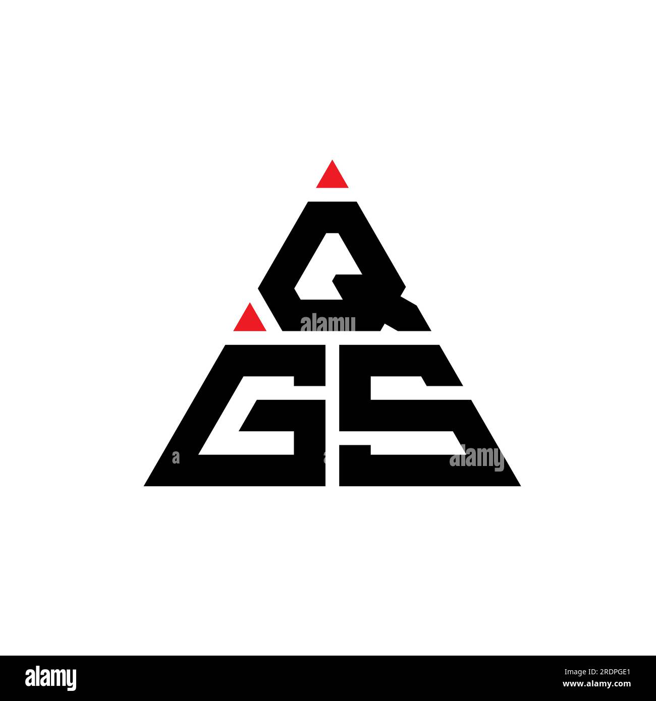 QGS triangle letter logo design with triangle shape. QGS triangle logo ...