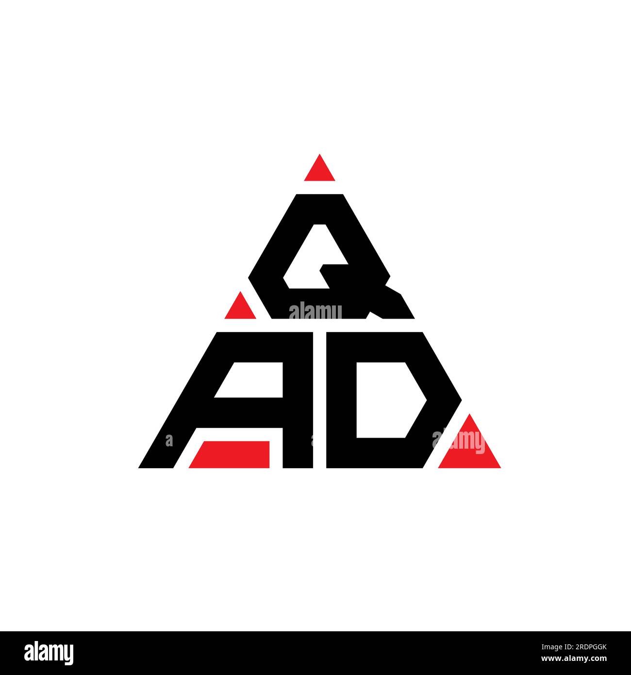 QAD triangle letter logo design with triangle shape. QAD triangle logo ...